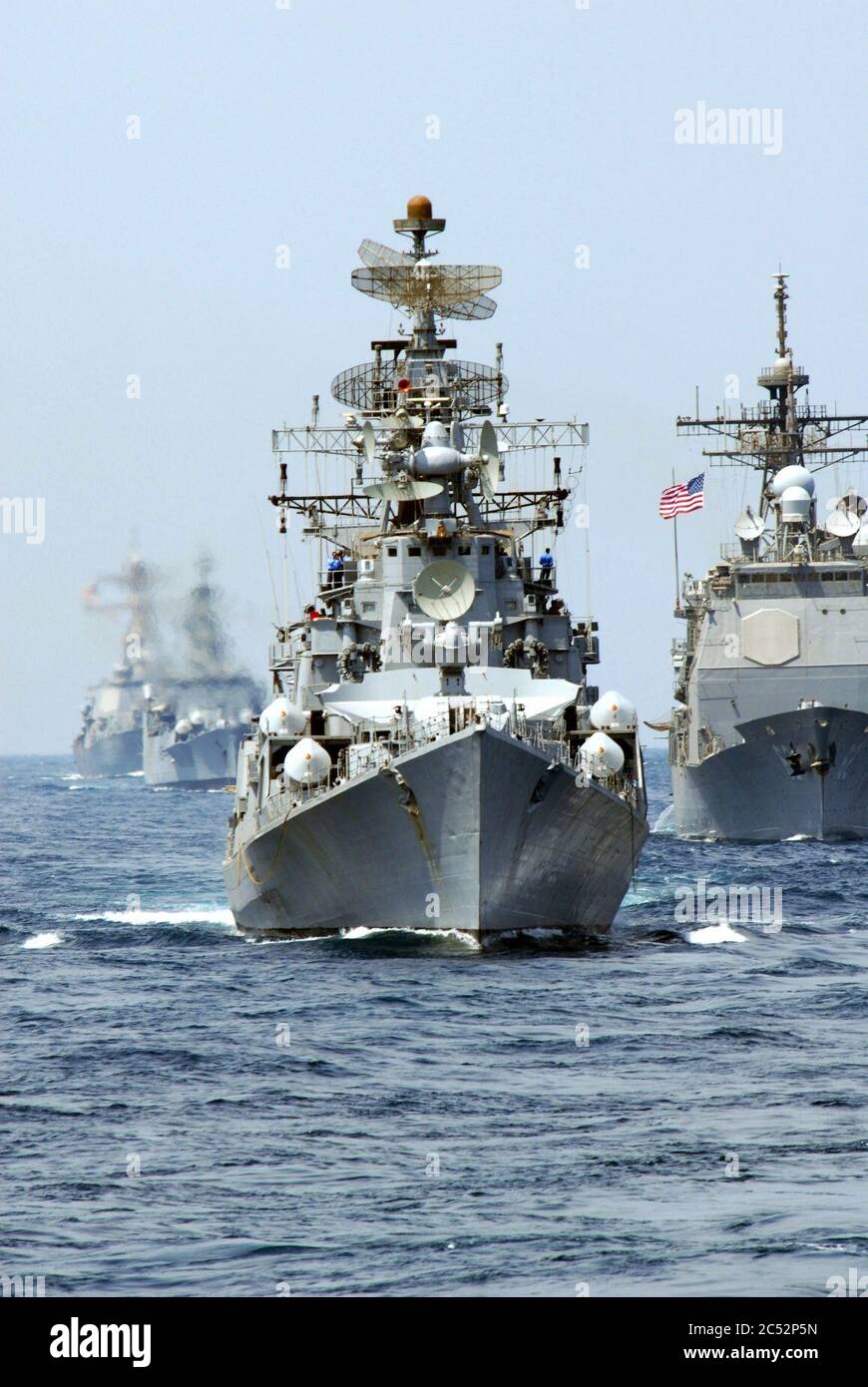 INS Rana participates in a PASSEX with the US Navy, 2008 Stock Photo ...