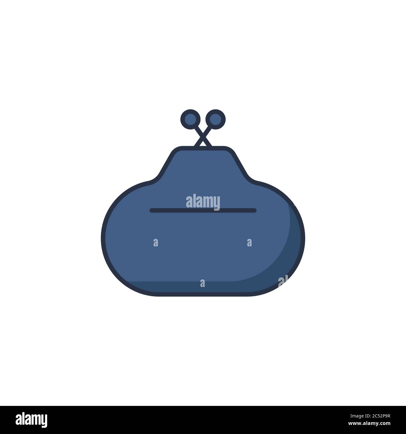 Purse clutch vector icon symbol isolated on white background Stock ...