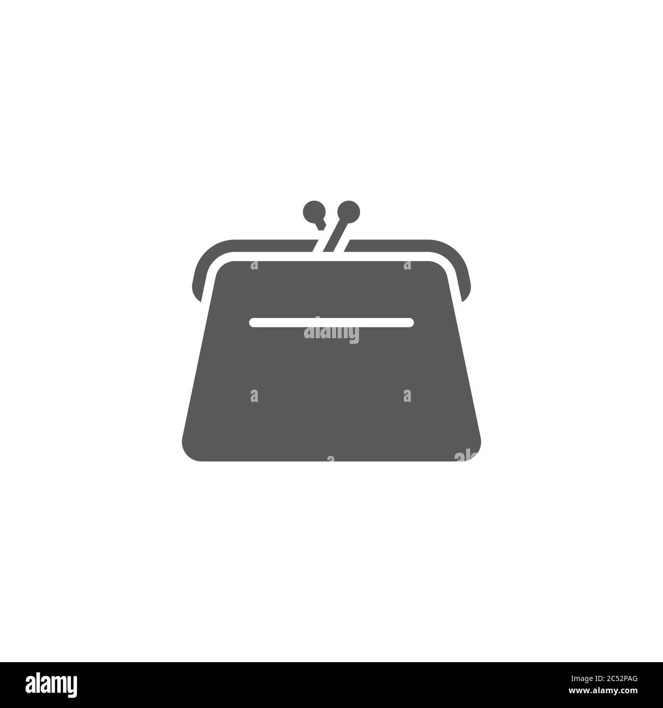 Purse clutch vector icon symbol isolated on white background Stock ...