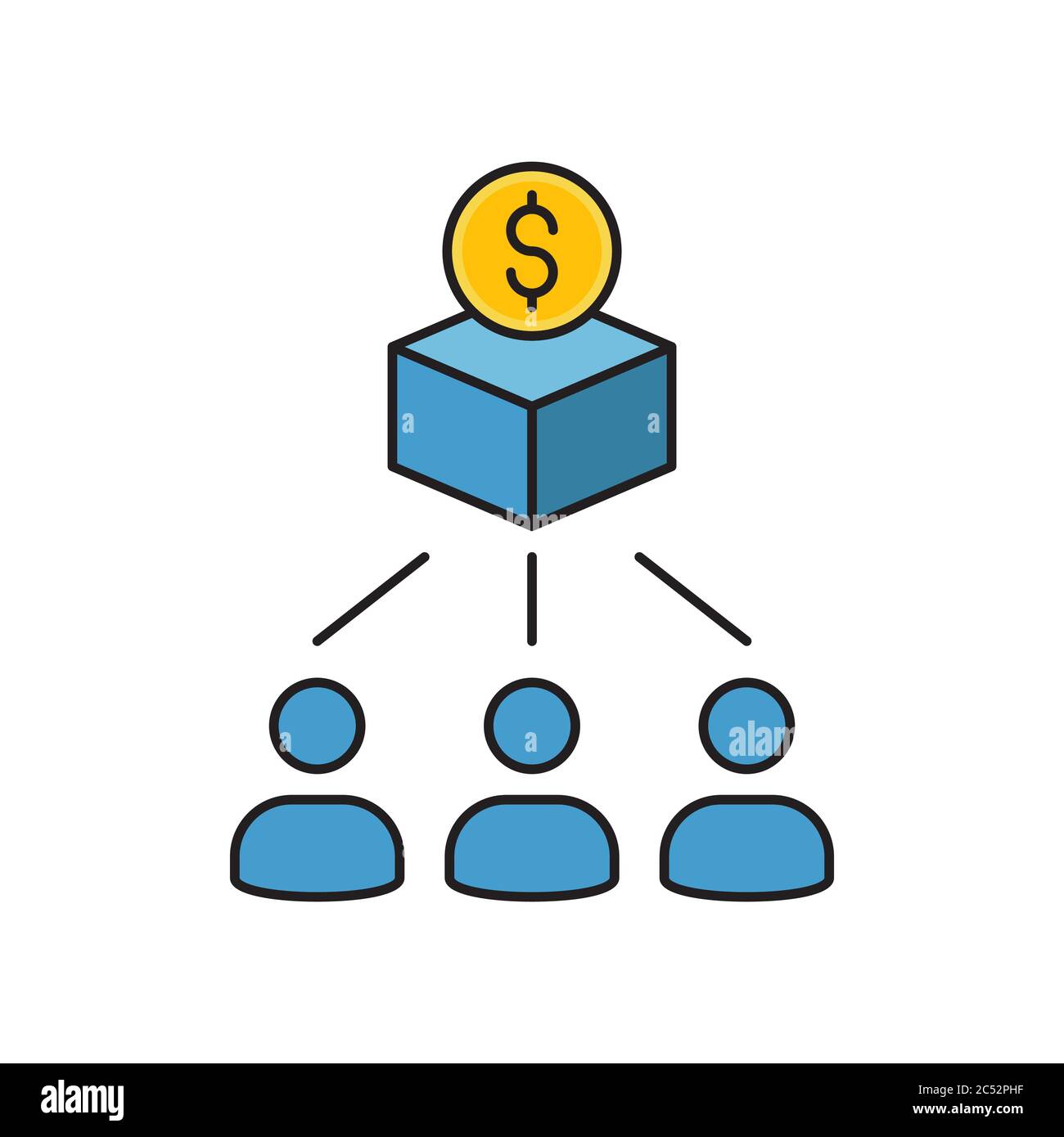 Reseller vector icon symbol isolated on white background Stock Vector ...