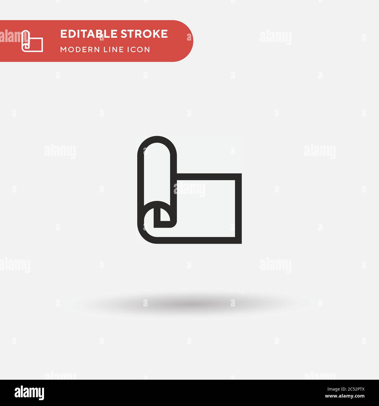 Yoga Mat Simple vector icon. Illustration symbol design template for ...