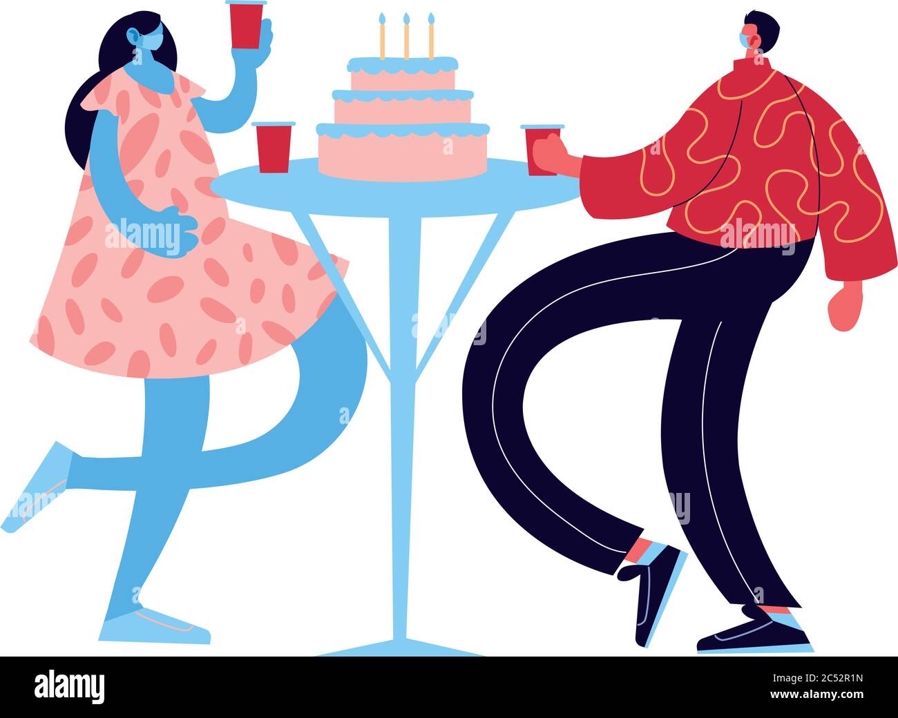 Retro friends bar Cut Out Stock Images & Pictures - Alamy