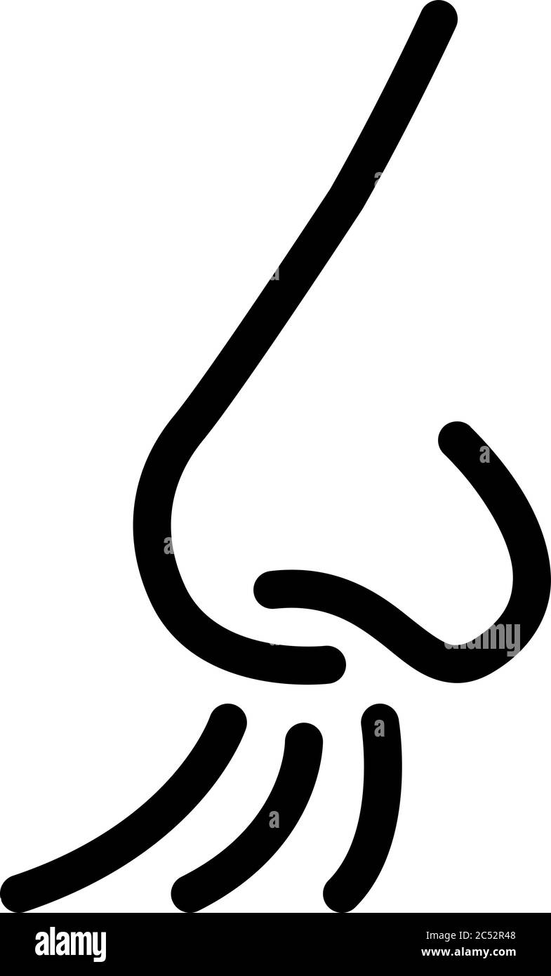 nose inhale icon vector outline illustration Stock Vector Image & Art ...