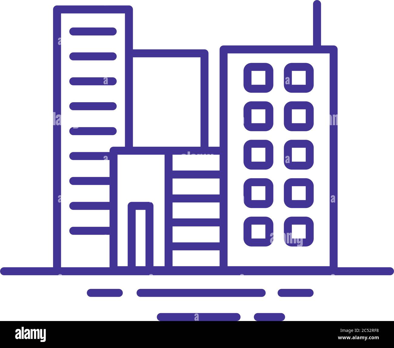 Facades of modern office buildings Cut Out Stock Images & Pictures - Alamy