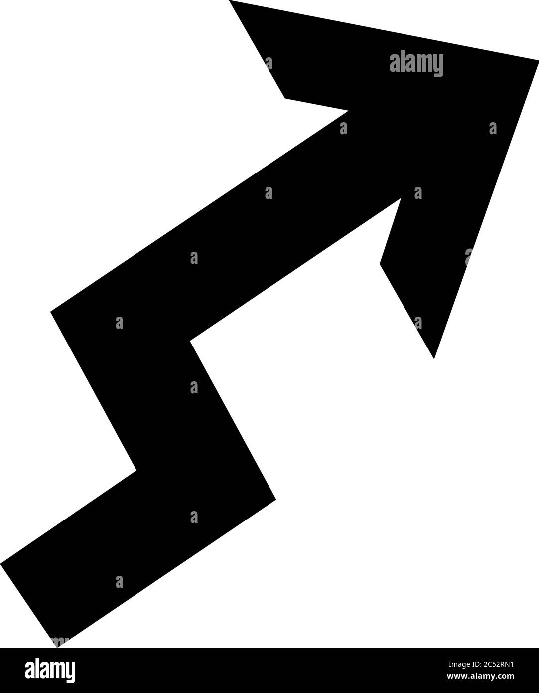 financial arrow icon over white background, silhouette style, vector ...