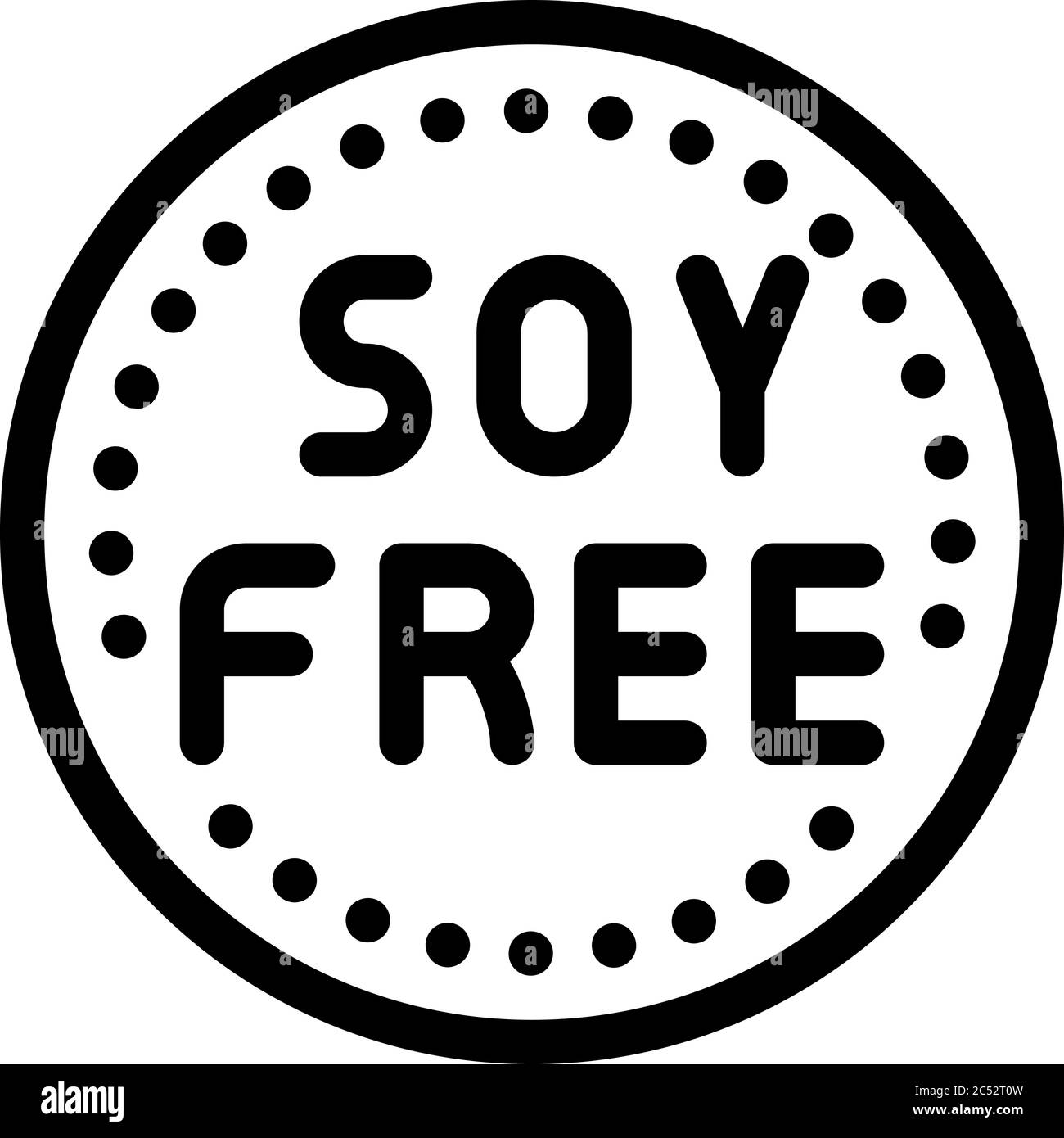 soy free sign icon vector outline illustration Stock Vector Image & Art ...