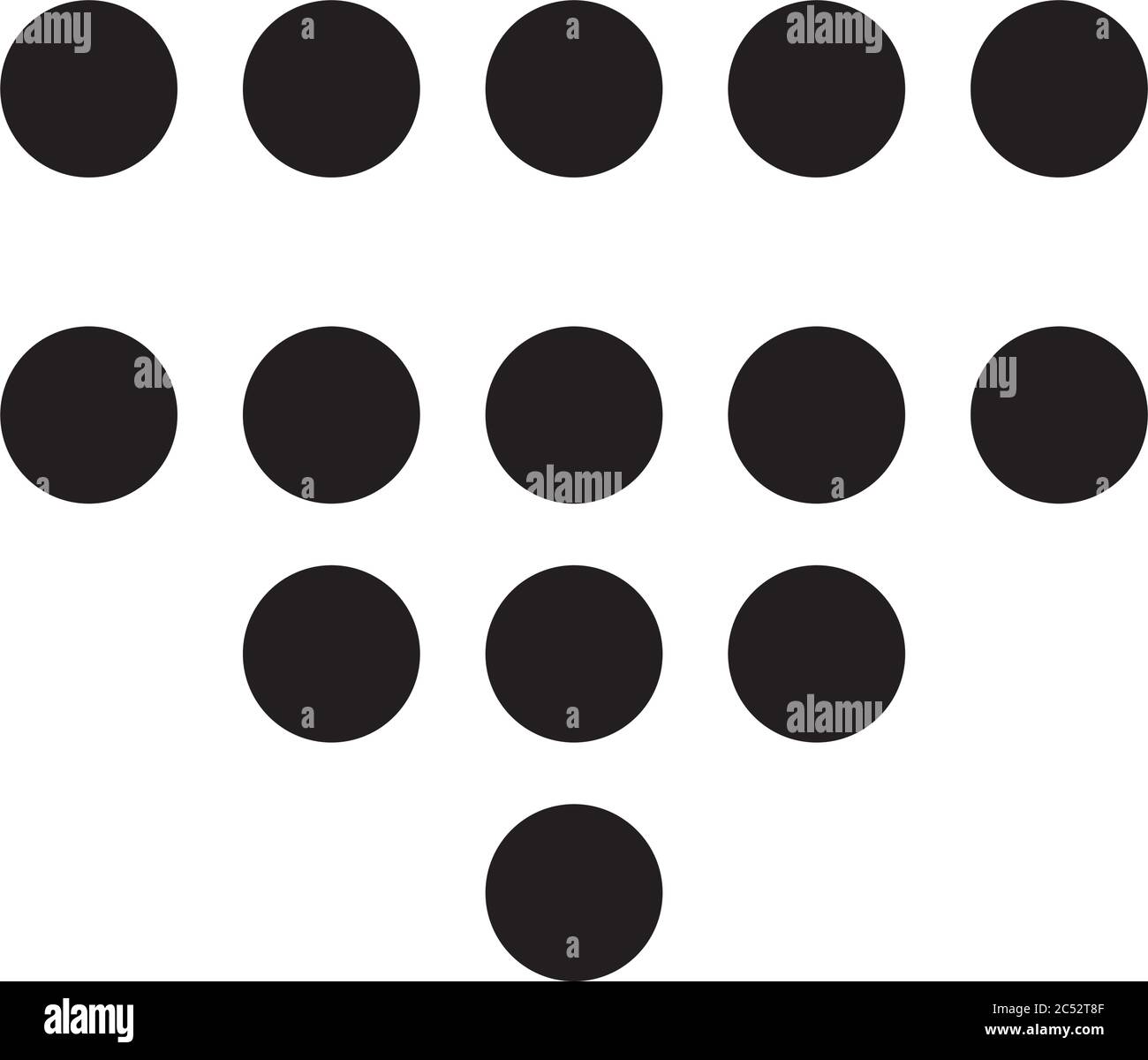 dotted down arrow icon over white background, silhouette style, vector ...