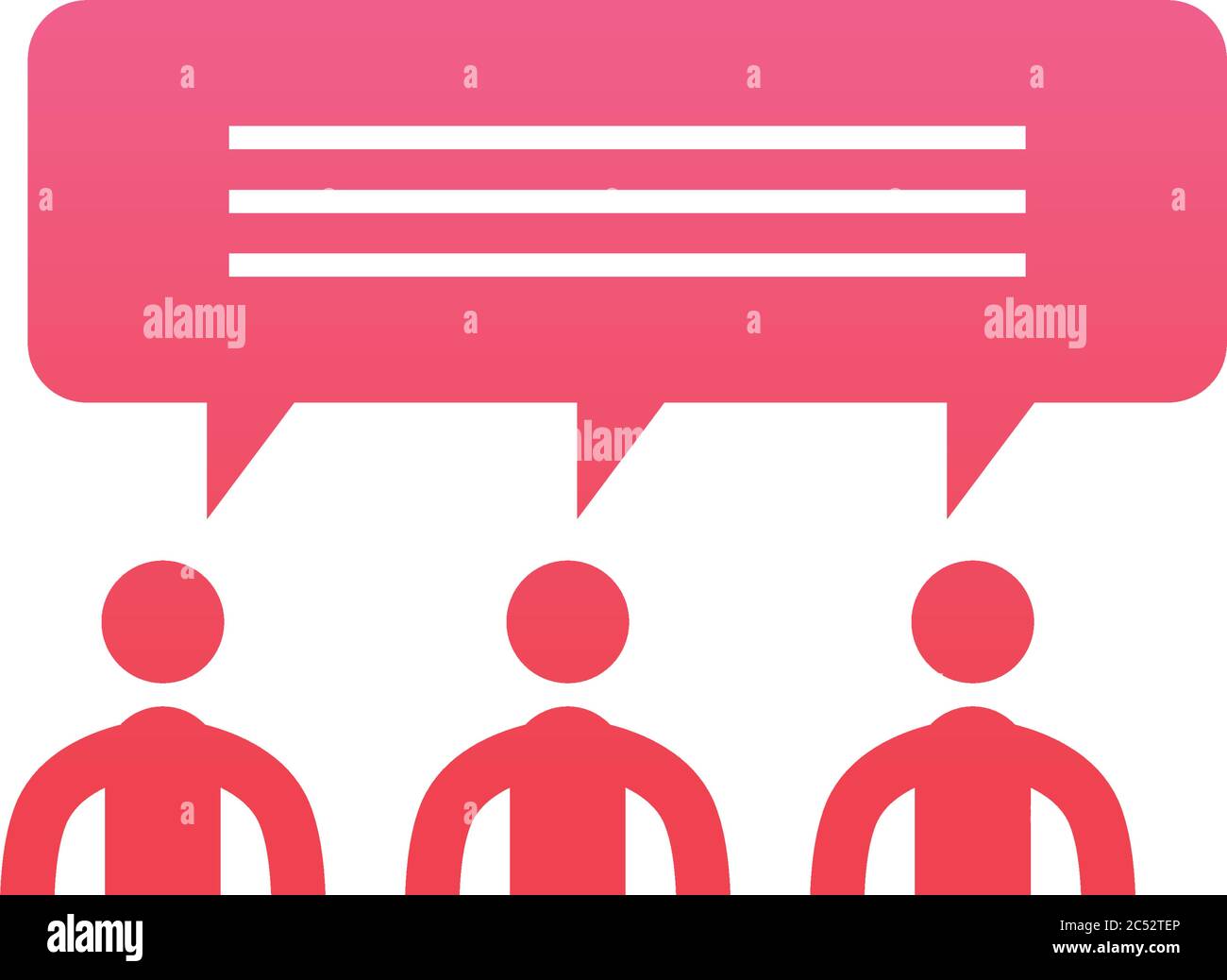 Avatars with communication bubble gradient style icon design, Message ...