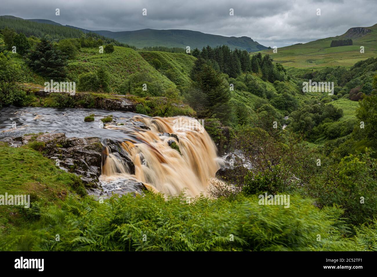 The Loup of Fintry waterfall onf the River Endrick is located approx ...