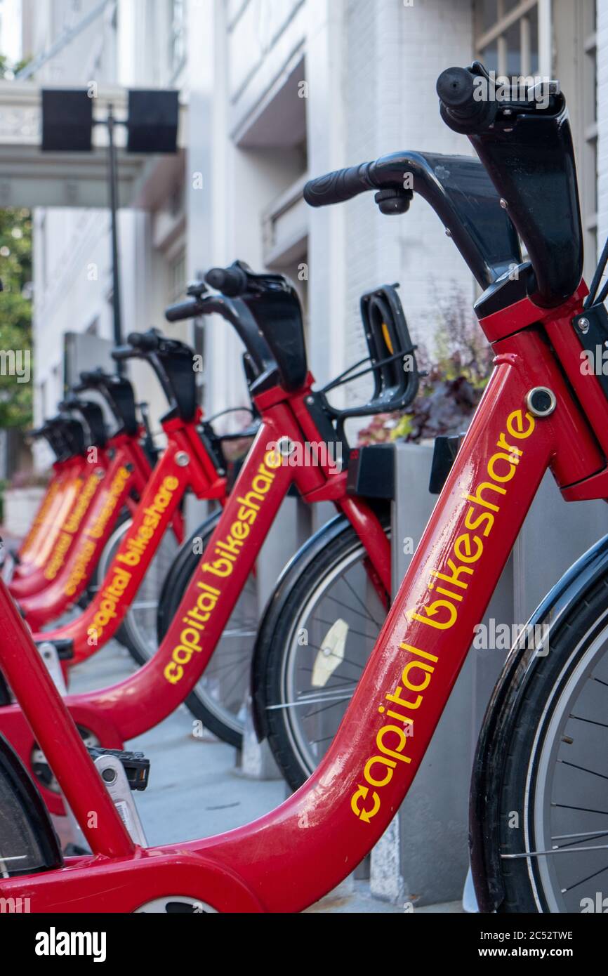 Washington, D.C. / USA - June 12 2020: Closeup of Capital Bikeshare ...