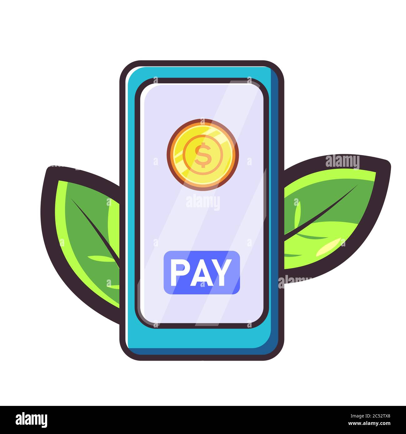 Phone payment vector vectors hi-res stock photography and images - Alamy