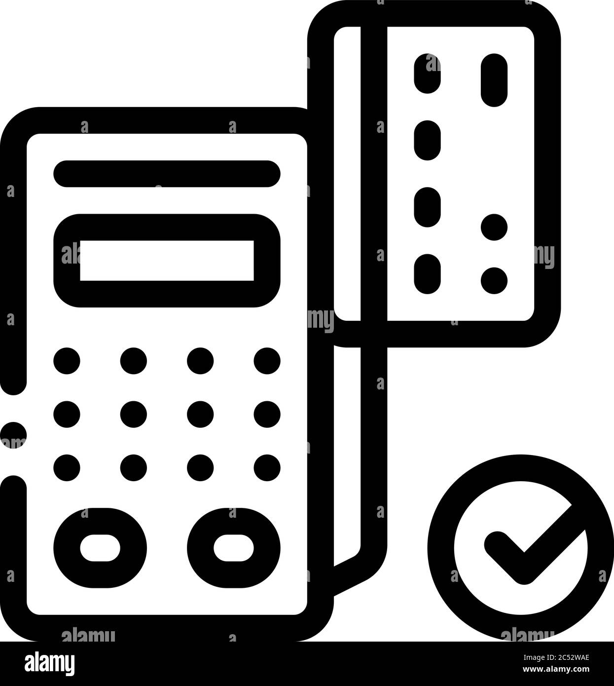 card pos terminal icon vector outline illustration Stock Vector Image ...