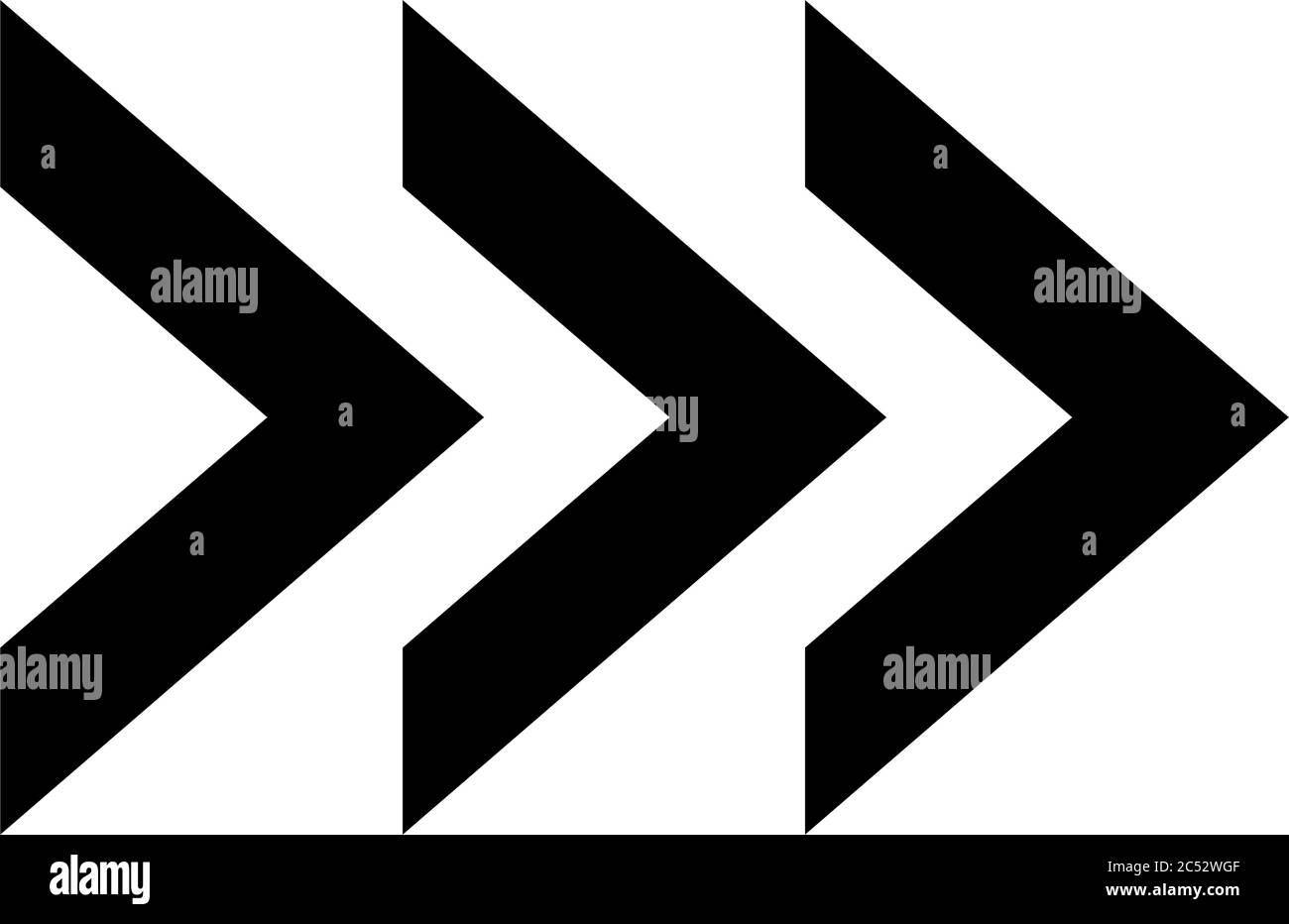 right forward arrows icon over white background, silhouette style ...