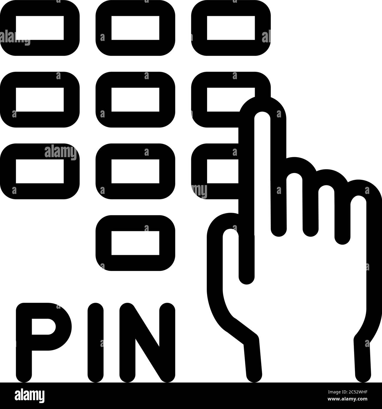 entre pin code icon vector outline illustration Stock Vector Image ...