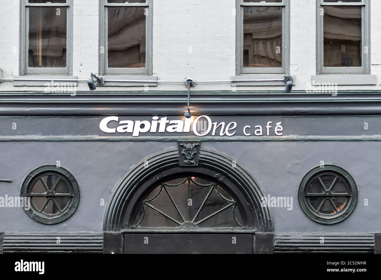 Capital one cafe sign hi-res stock photography and images - Alamy