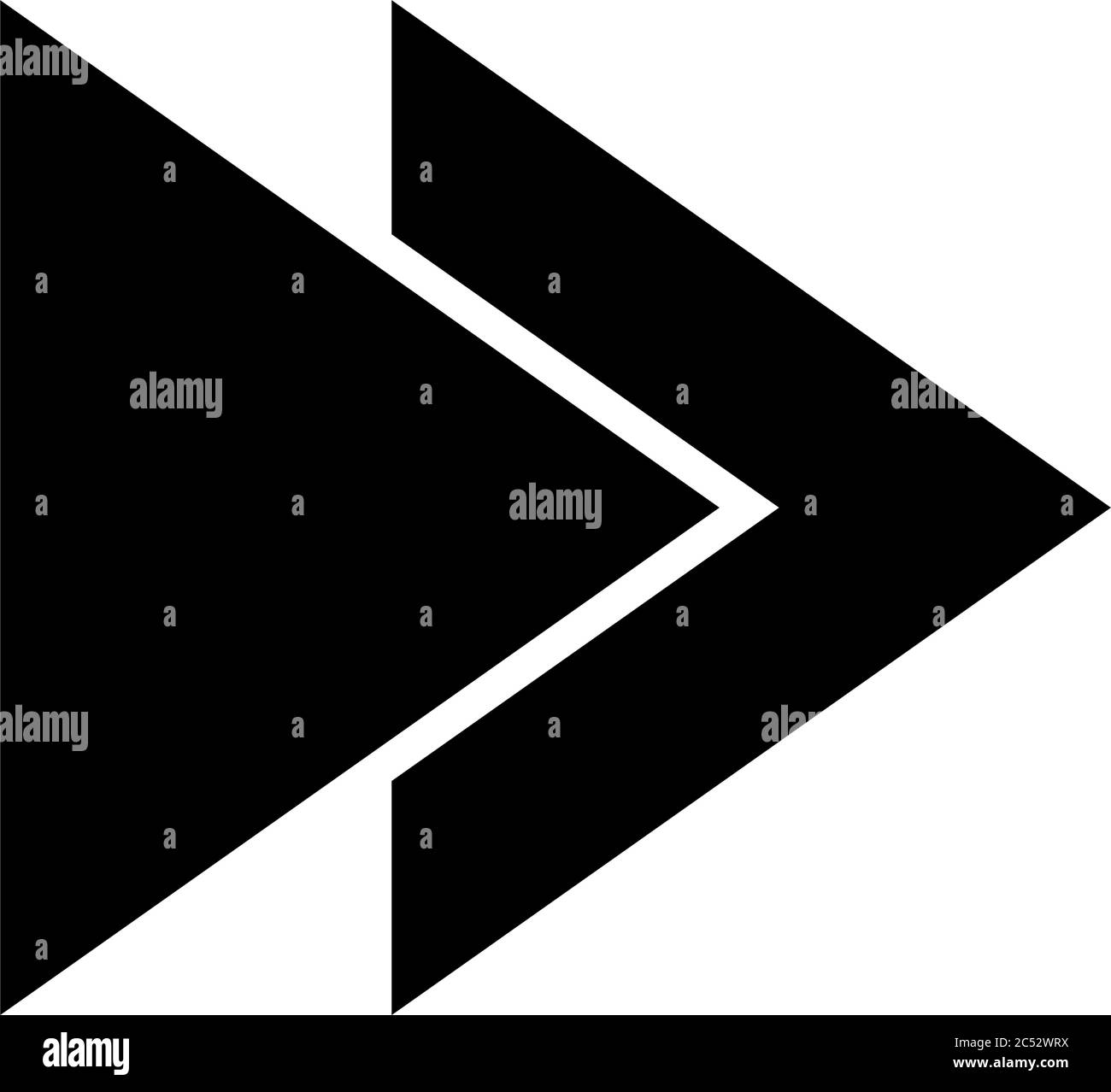 next arrows icon over white background, silhouette style, vector ...