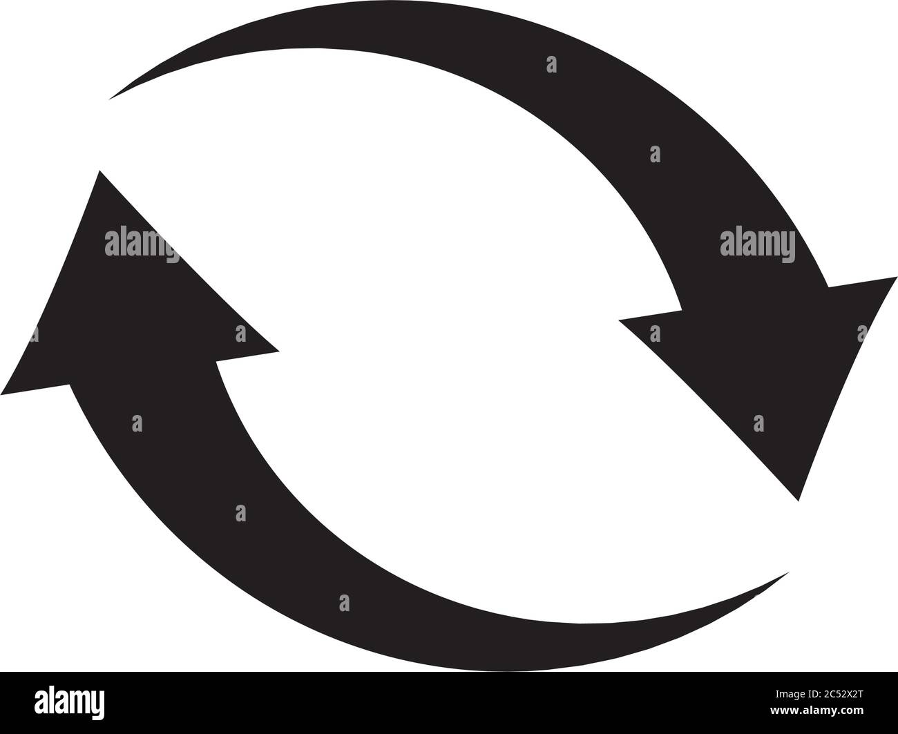 exchange arrows icon over white background, silhouette style, vector ...