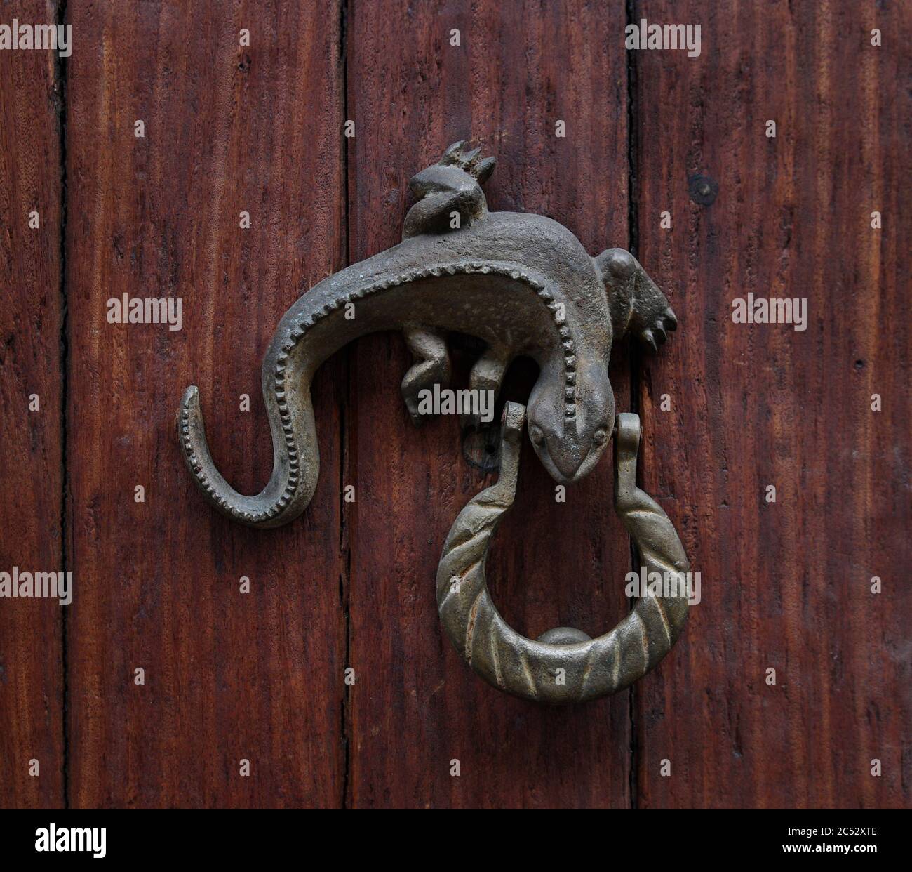 Antique Lizard door knocker Santa Marta, Colombia Stock Photo - Alamy