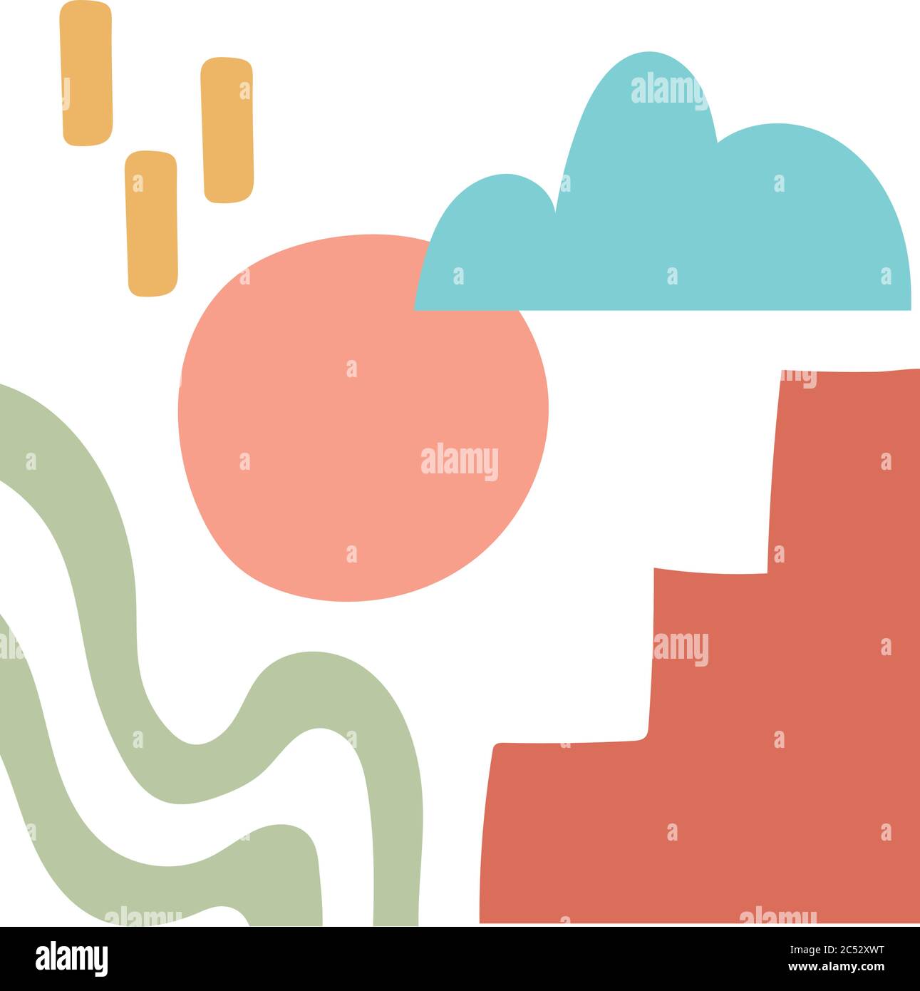 contemporary art work hand draw style icon vector illustration design ...