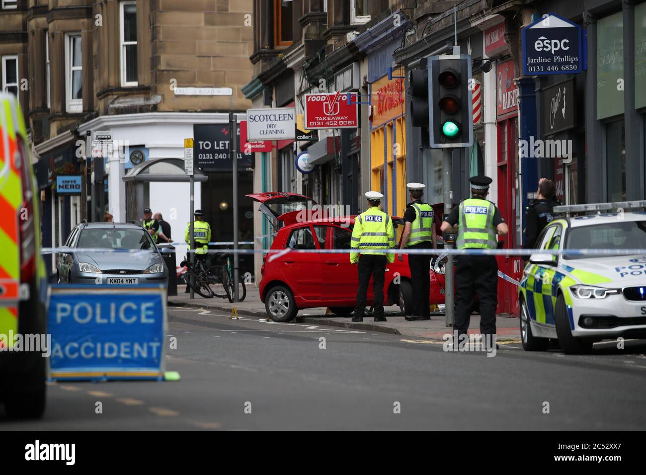 Police at the scene in morningside road hi-res stock photography and ...