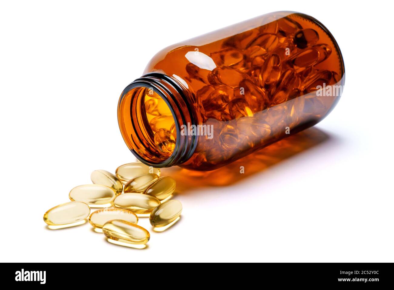 medicine vial can jar with capsules isolated on white background Stock ...