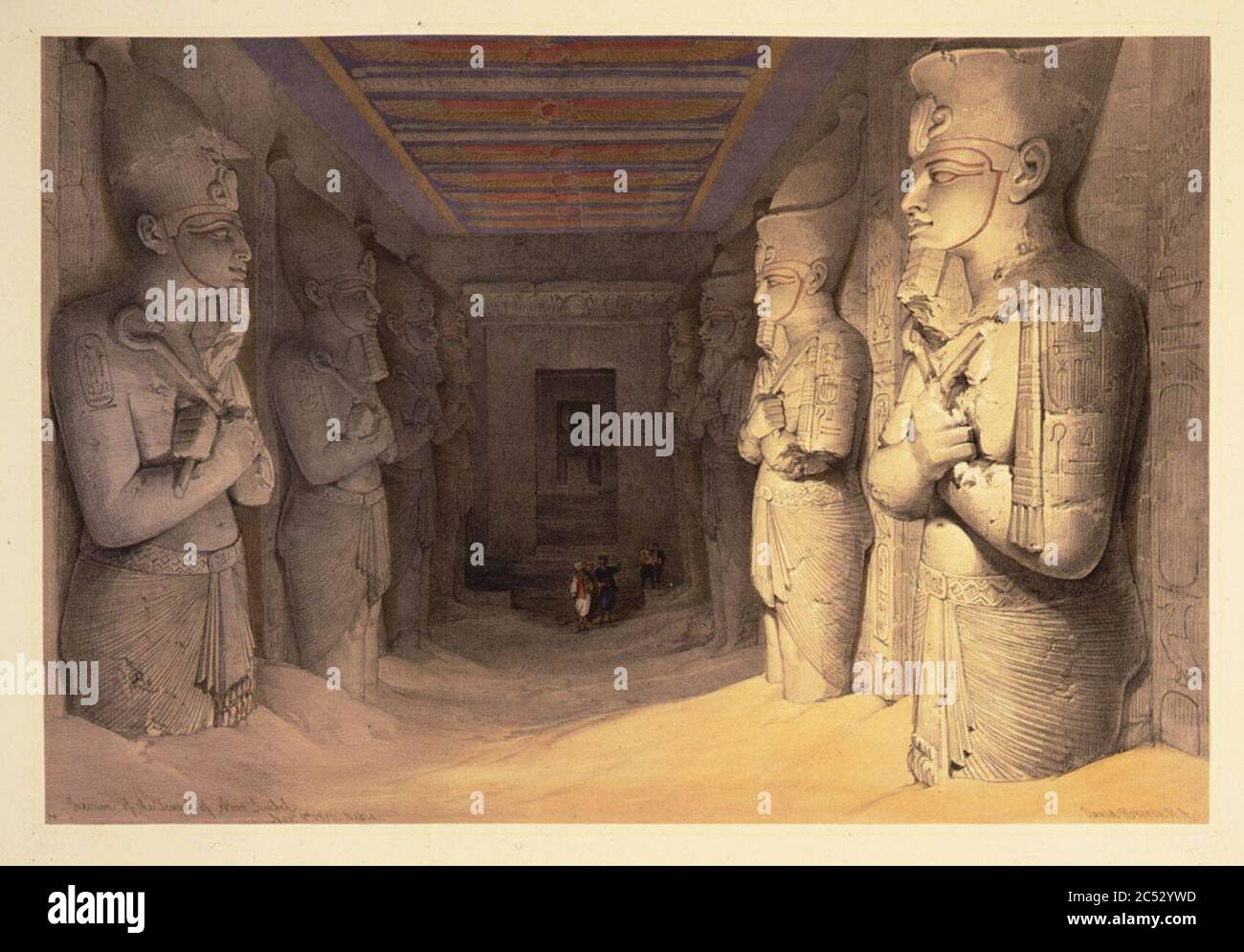 Inside the Temple of Aboo-symbol-David Roberts Stock Photo - Alamy