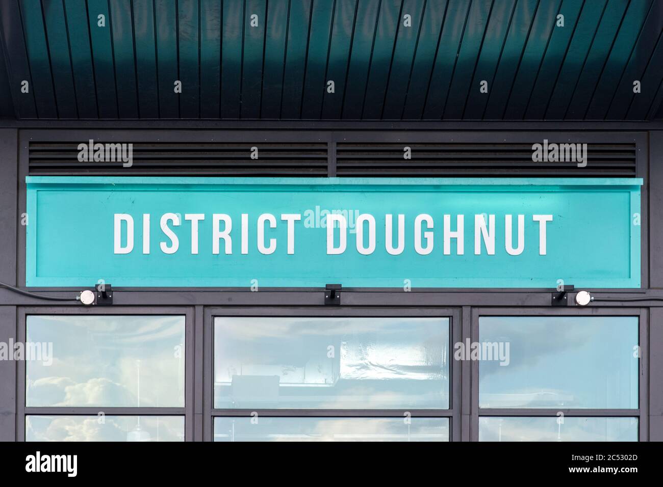 Washington, D.C. / USA - June 27 2020: District Doughnut sign and ...