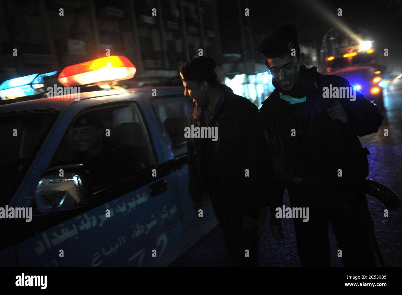 Iraqi police patrol Sadiah Stock Photo - Alamy