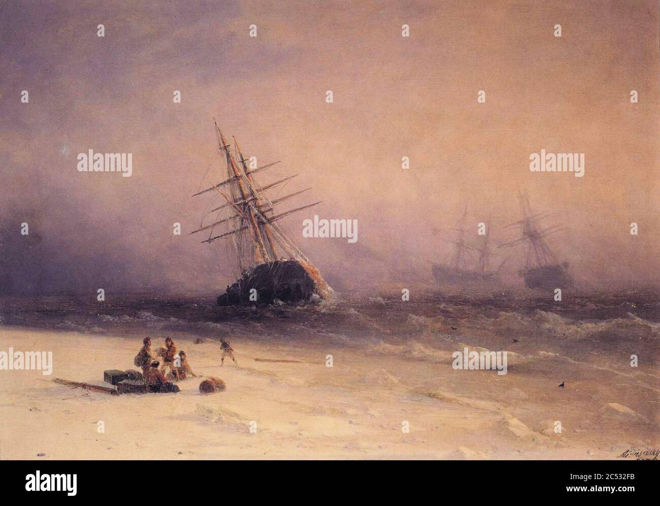 Ivan Constantinovich Aivazovsky - Shipwreck in the North Sea Stock ...
