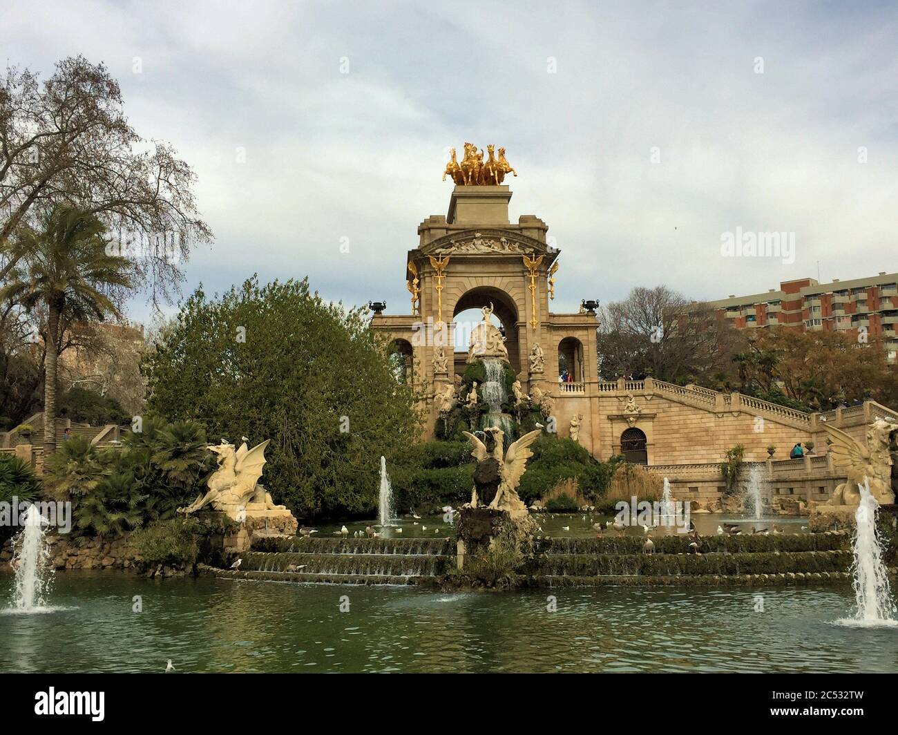 Monuments in the city of Barcelona Stock Photo - Alamy