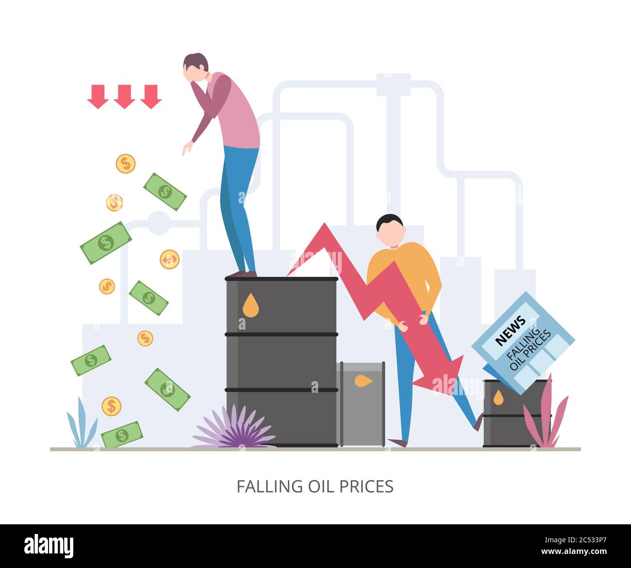 Stock falling Stock Vector Images - Alamy