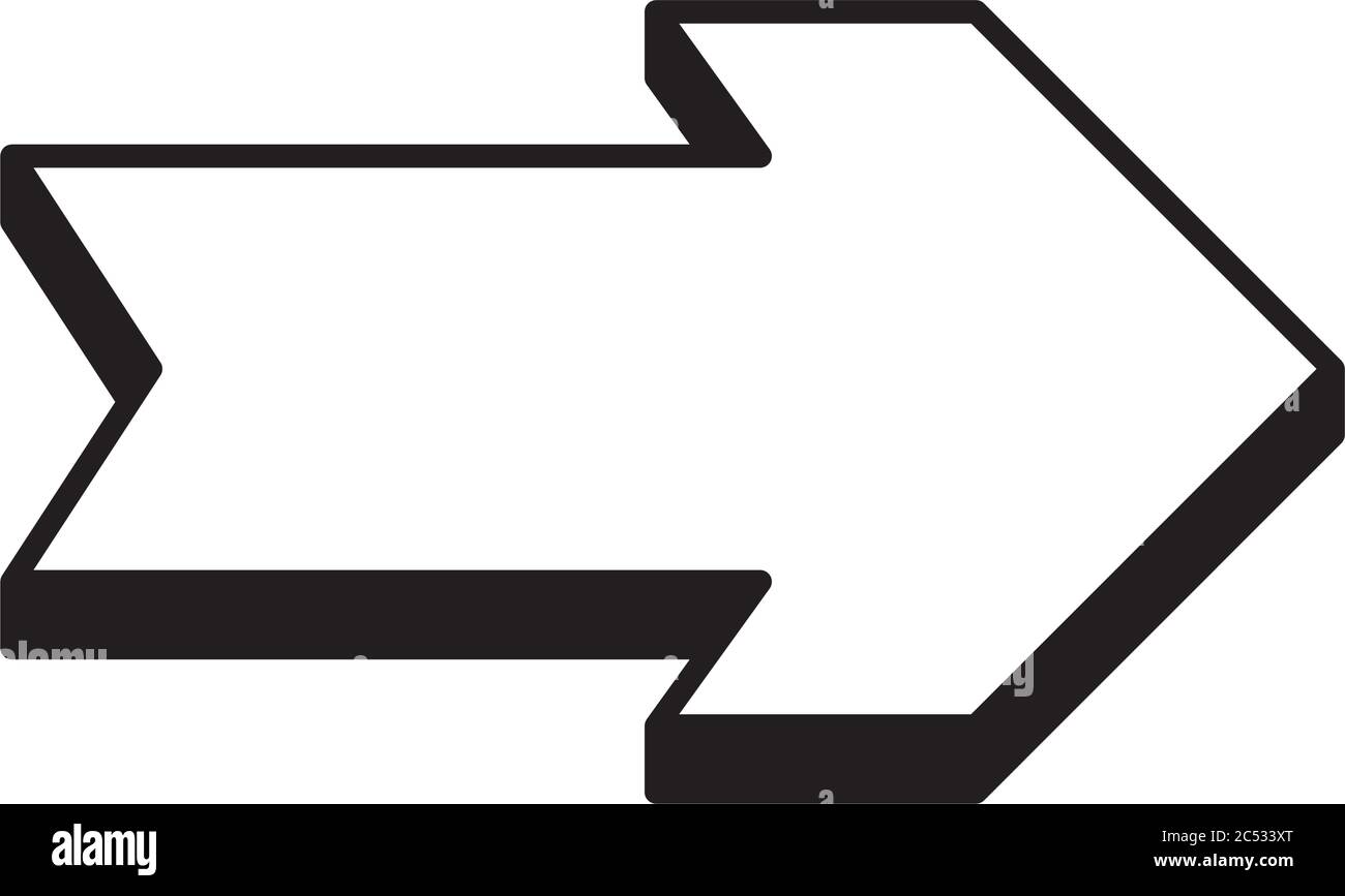 thick arrow icon over white background, line style, vector illustration ...