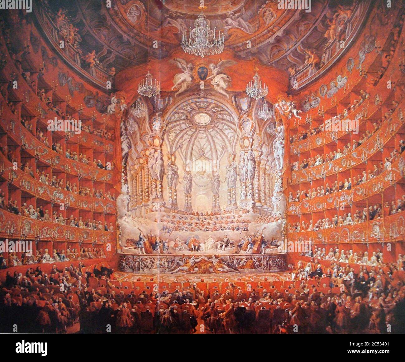 Interior de uma ópera barroca Stock Photo - Alamy