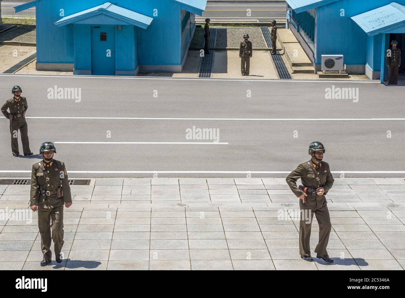 The Joint Security Area from the North Korean side, Panmunjom, North ...
