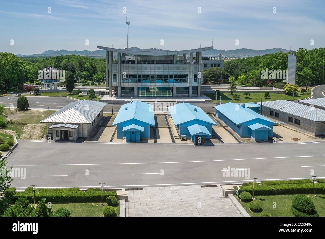 The Joint Security Area from the North Korean side, Panmunjom, North ...