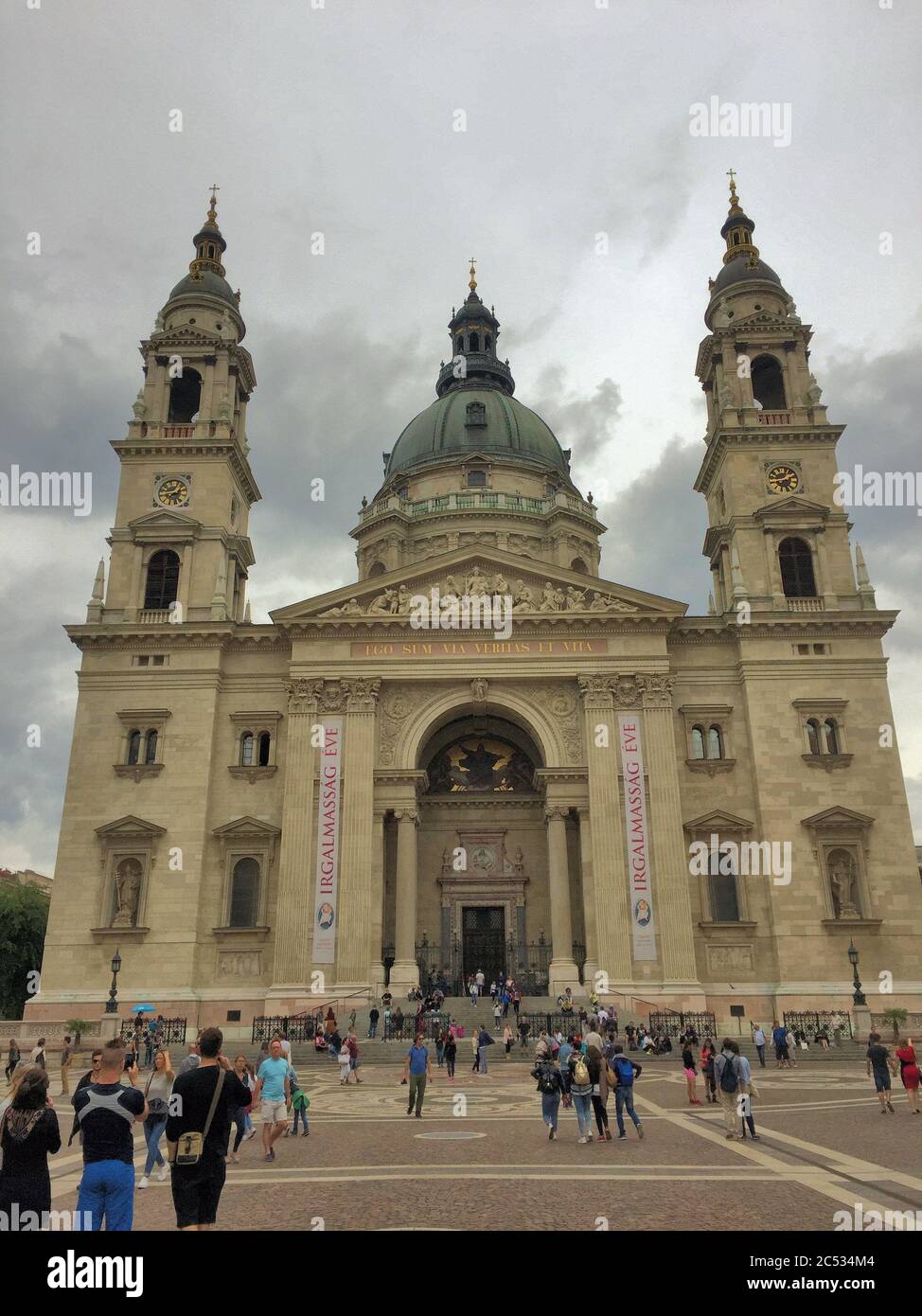 Budapest church clock tower hi-res stock photography and images - Alamy