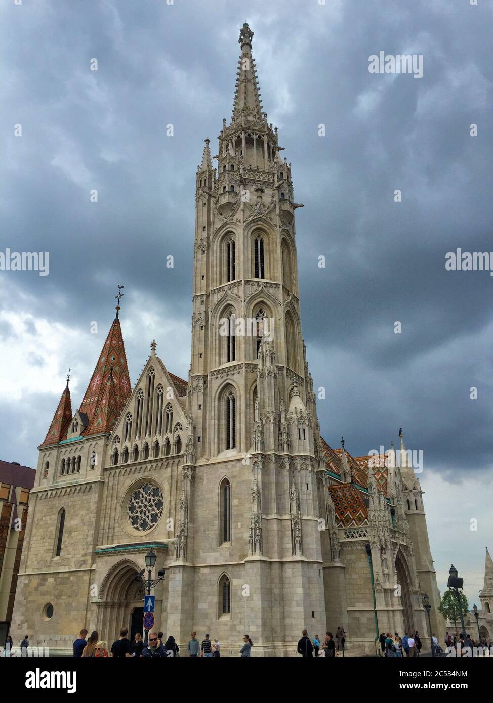 Budapest Church Clock Tower High Resolution Stock Photography and ...