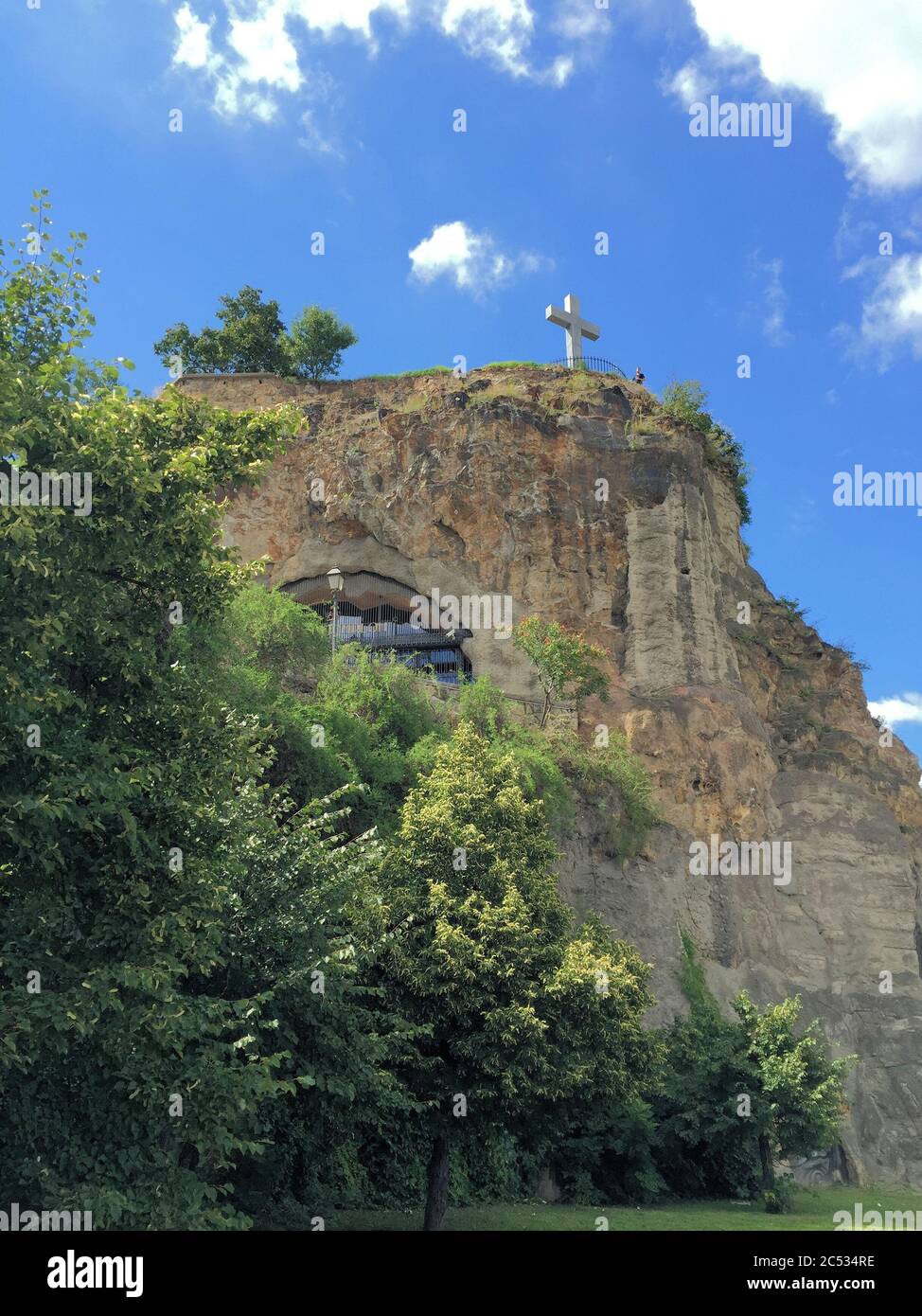 Holy cross on a hill in Budapest Stock Photo - Alamy