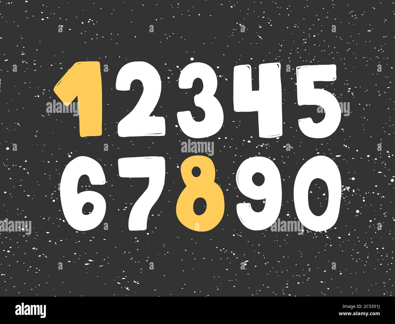 Hand Drawn Numbers High Resolution Stock Photography and Images - Alamy