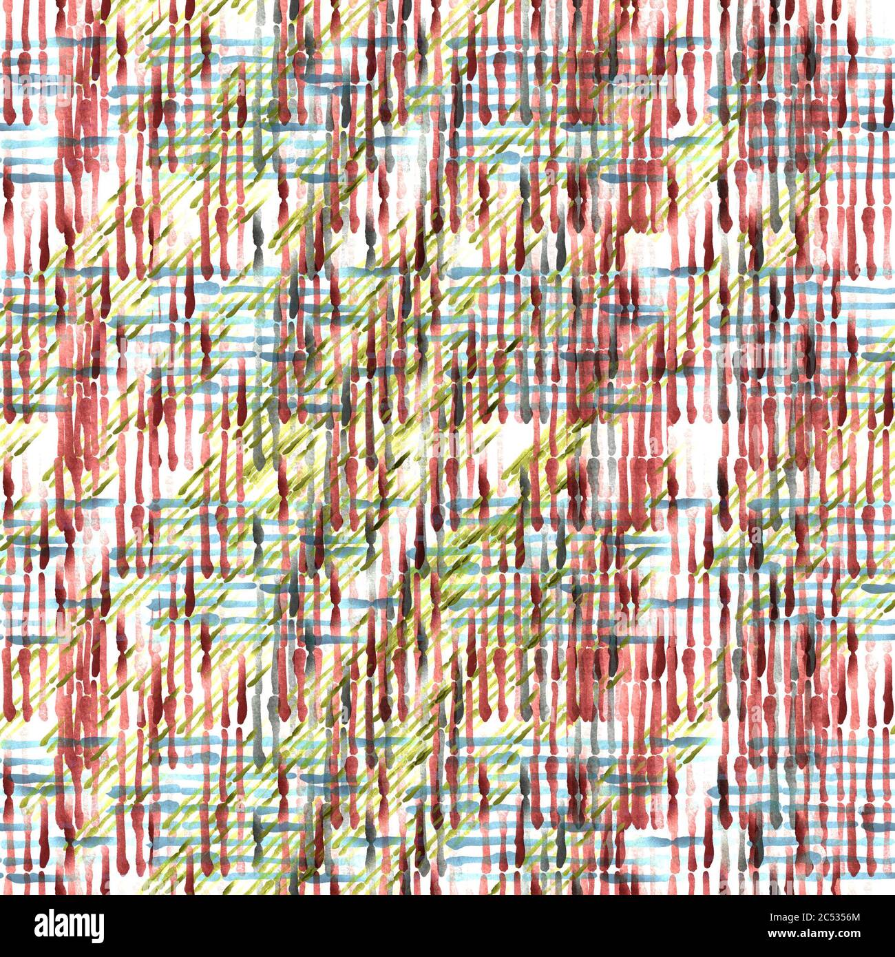 Abstract brush line seamless check pattern design, colorful check ...