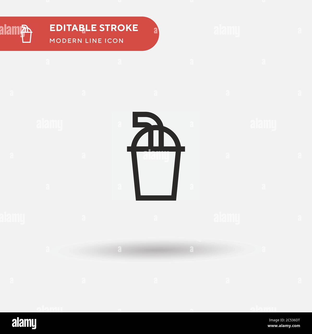 Milkshake Simple vector icon. Illustration symbol design template for ...