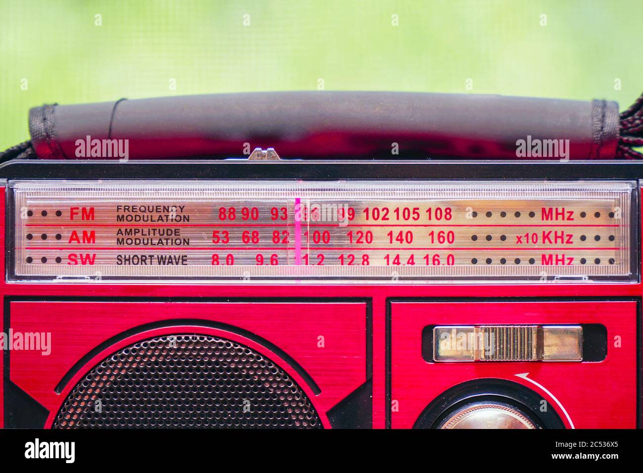 Old radio receiver with analog tuning scale Stock Photo - Alamy
