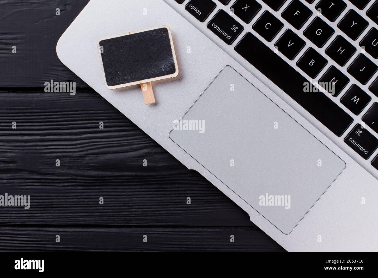 Top view close up laptop keyboard and touchpad Stock Photo - Alamy