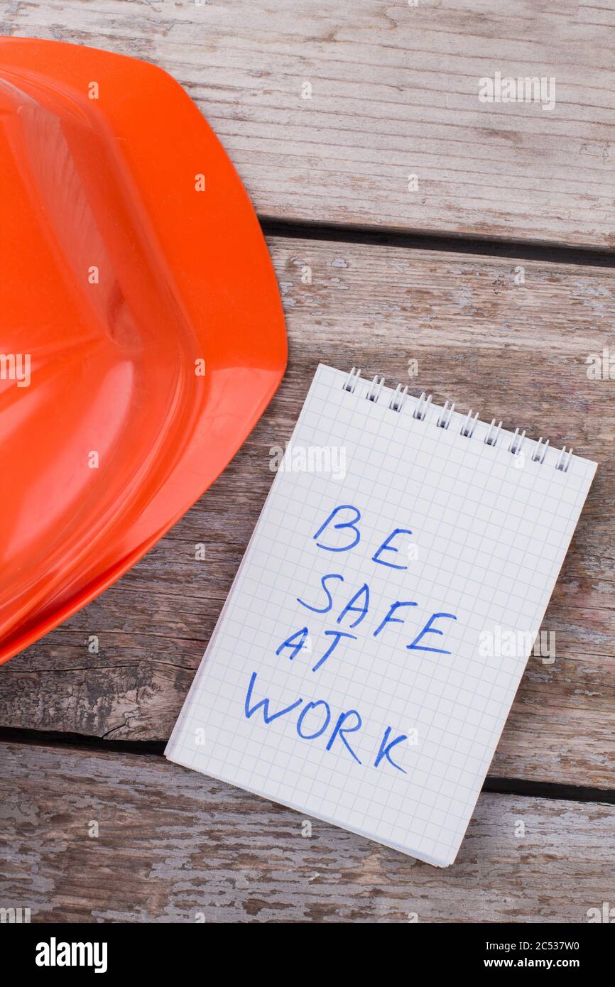 Be safe at work concept Stock Photo - Alamy