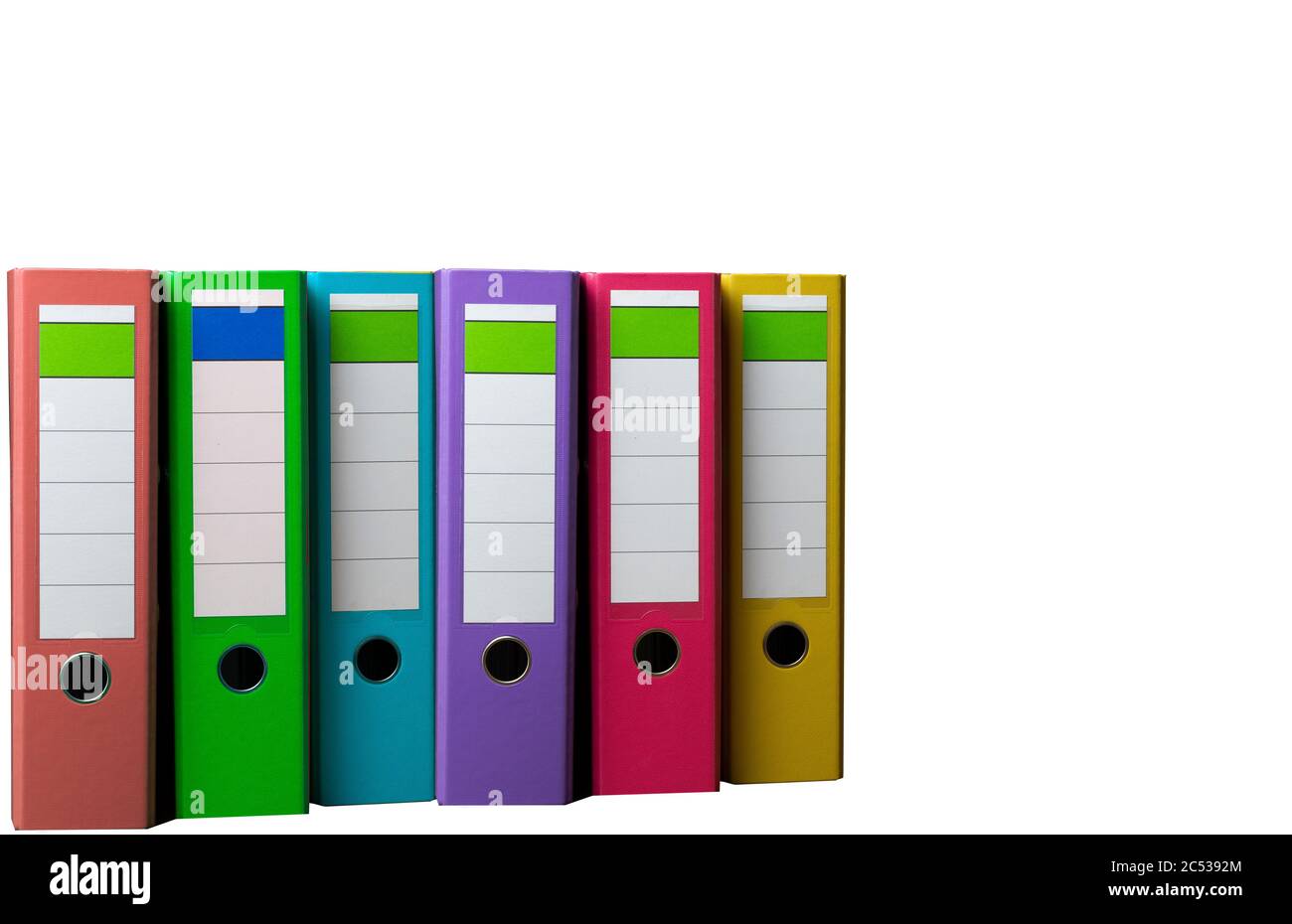 Coloured folders Cut Out Stock Images & Pictures - Alamy