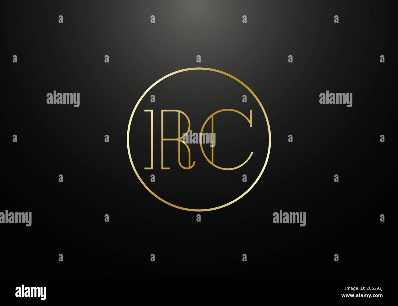 Initial Monogram Letter R C Logo Design Vector Template. R C Letter ...