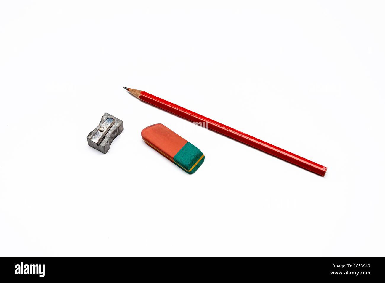 Pencil, eraser, sharpener, ruler hi-res stock photography and images ...