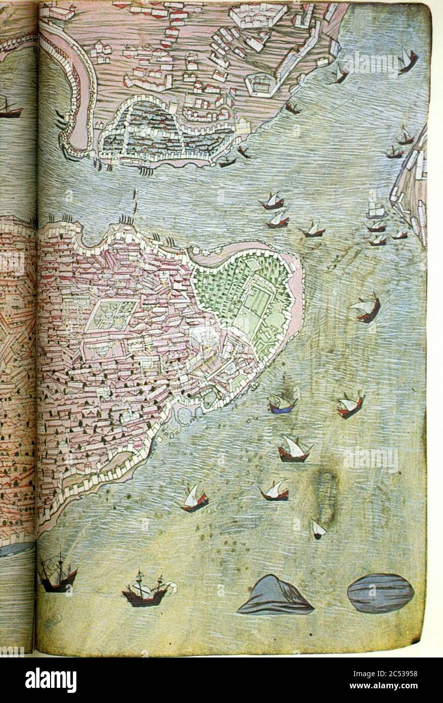 Istanbul in the 16th century - right Stock Photo - Alamy