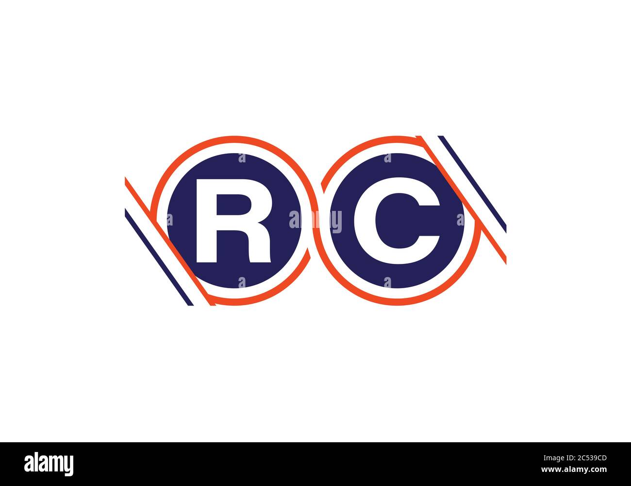 Initial Monogram Letter R C Logo Design Vector Template. R C Letter ...