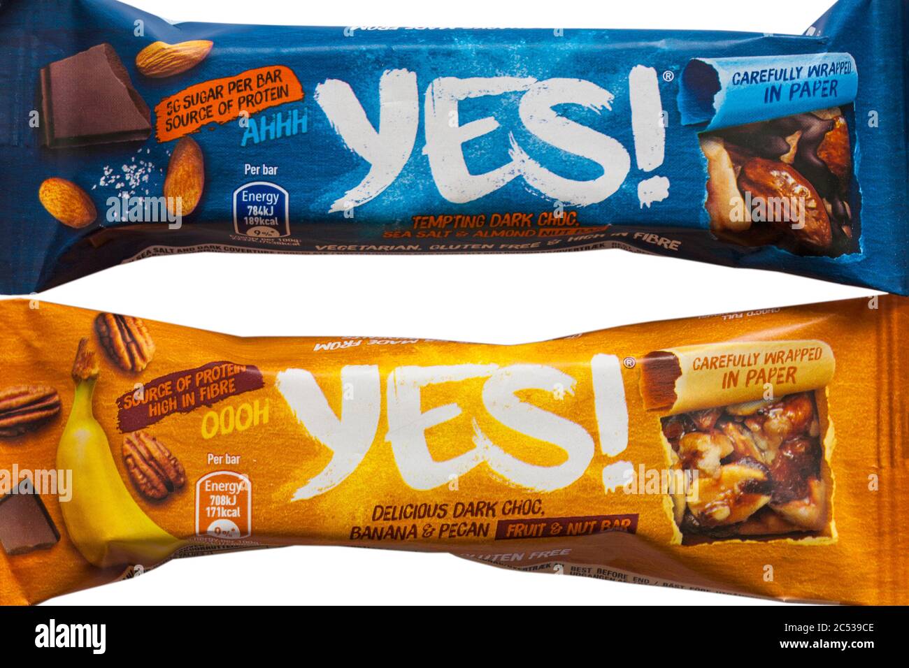 Yes delicious dark choc, banana & pecan fruit & nut bar and Yes ...